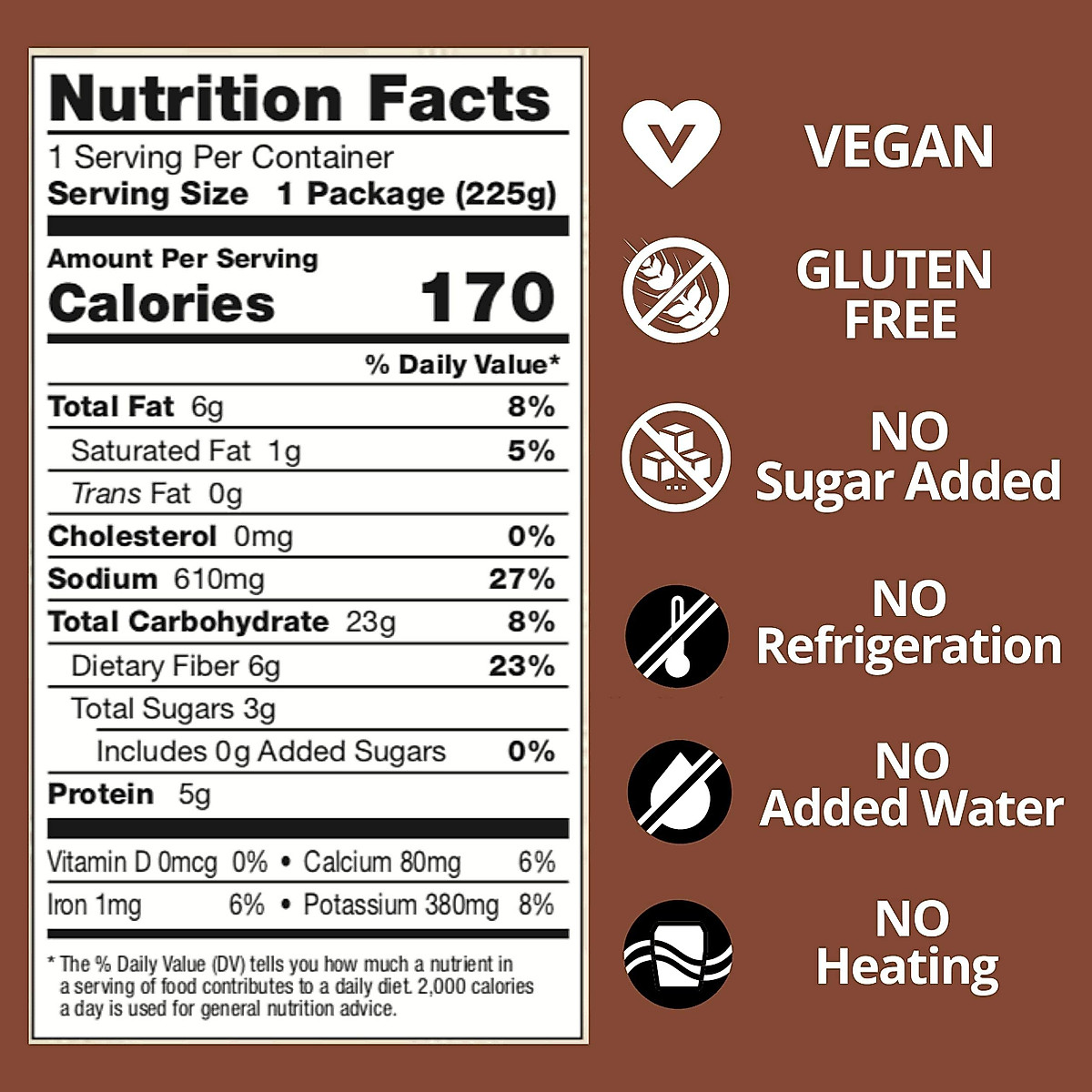 Kitchen & Love Cauliflower, Peruvian Vegetable Ceviche, Ready to Eat, Shelf Stable, Non Gmo, Gluten & Dairy Free, Vegan, Vegetarian, 7.9 Oz, 6 Pack