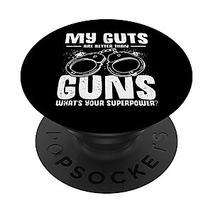 Corrections Officer Decor Gear Thin Silver Line Correctional PopSockets Swappable PopGrip