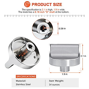 𝟮𝟬𝟮𝟰 𝙐𝙥𝙜𝙧𝙖𝙙𝙚𝙙 W10594481 Gas Range Stove Knobs 5pcs Replaces for Whirlpool Range/Oven WCG97US6DS00 WCG97US0DS00 - W10594481 Stainless Steel Cooker Stove Control Knobs Replaces AP6023301