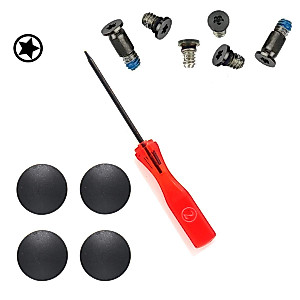 Padarsey Pentalobe Bottom Case Screws +4 Pack Rubber Case Feet+ Pentalobe Screwdriver Compatible for MacBook Retina 13” with Touch Bar A1706, A1989 and A2159 (Gray)