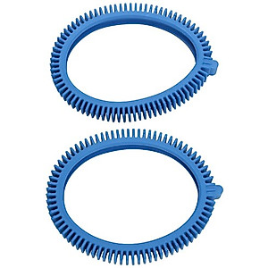 Poolvergnuegen 896584000-143 2-Pack Blue Front Tire Kit with Super Hump Replacement for Select Pool Cleaners - concrete pool
