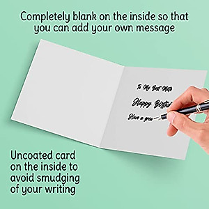 25th Birthday Card for Women Men - Stylish Elegant - Happy Birthday Cards for 25 Year Old Woman Son Daughter Brother Sister Uncle Auntie, 5.7 x 5.7 Inch Twenty-Five Twenty-Fifth Greeting Cards Gift