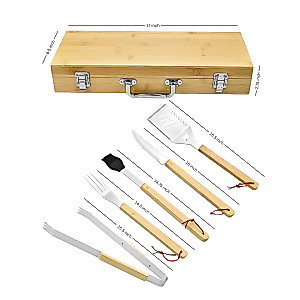 Gift for Dad's Personalized Grilling Tools and Apron BBQ Set Ideal for Fathers Who Love to Grill