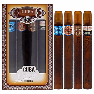 Cuba Latino Collection By Champs For Men. 4 Pc. Gift Set (Contains Eau De Toilette Spray 1.17 Oz / 35 Ml Of Carnaval, Cactus, Maya & Copacabana)