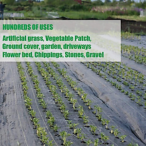 Mininfa Weed Barrier 6ft x150ft (When Unfold), 3.8OZ Heavy Duty Woven Landscape Fabric, Polypropylene Eco Friendly Weed Block for Outdoor or Greenhouse