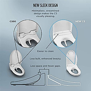 TOTO SW3083#01 WASHLET C5 Round Electronic Bidet Toilet Seat, C5Round, Cotton White
