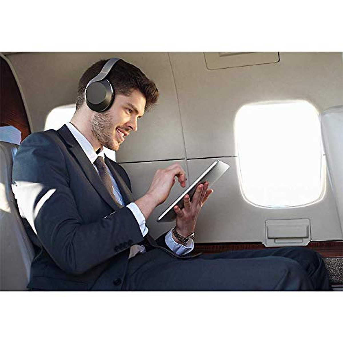 Philips Audio Performance TAPH805BK Bluetooth 5.0 Active Noise Cancelling Over-Ear Headphones with Google Assistant (Black) (Renewed)