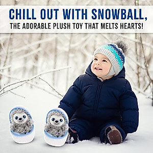 Made By Aliens Snowball Stuffed Surprise Zip Up Stuffed Animal – 6 inch Cute & Soft Plush Animal Toy – Perfect for Friends and Family All Ages Christmas Thanksgiving (Sloth)