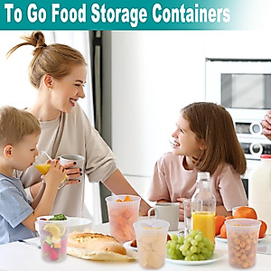 IJRPLM 50 Pack Deli Containers with Lids,24oz Plastic Deli Food Storage Containers, Leakproof Clear Takeout Container With Airtight Lids, BPA-Free, Microwave Dishwasher Freezer Safe,Heavy-Duty Quality