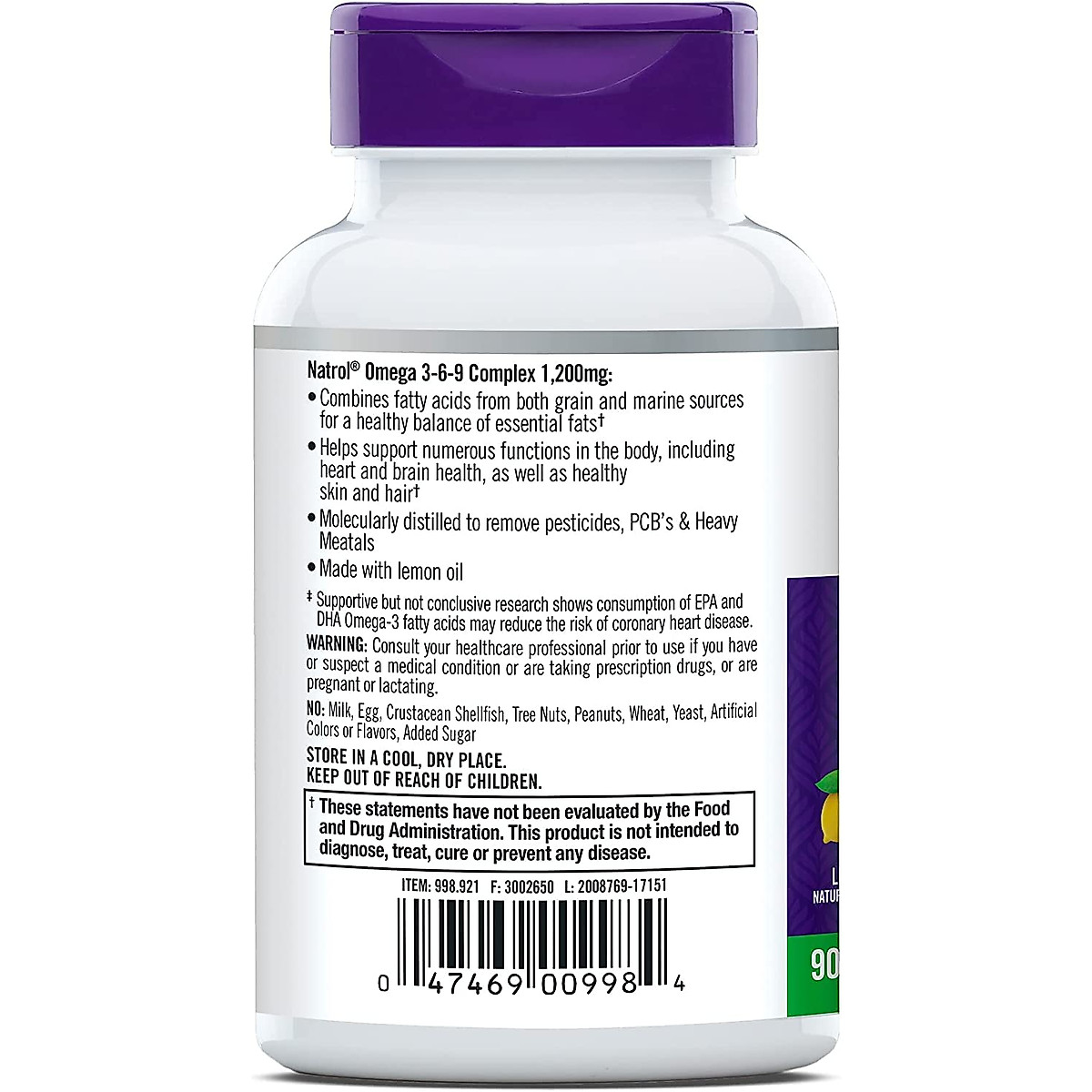 Natrol Omega-3-6-9 Complex with Flax and Borage, 90 Softgels (Pack of 2)