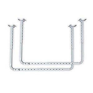 HyLoft 80842-10 33 in. x 34 in. Adjustable Garage Ceiling Mount Storage Rack Kit, Garage Overhead Storage Bracket, White