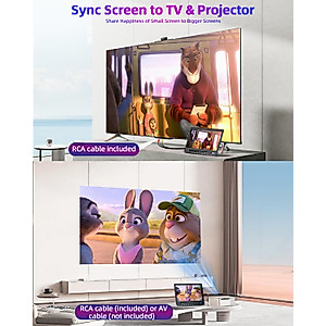 10.5" Portable DVD Player for Car with HDMI Input 1080P, DESOBRY Car DVD Player Dual Screen with Full HD Transmission,5-Hour Rechargeable Battery, Supports USB Input,Last Memory (1 Player + 1 Monitor)
