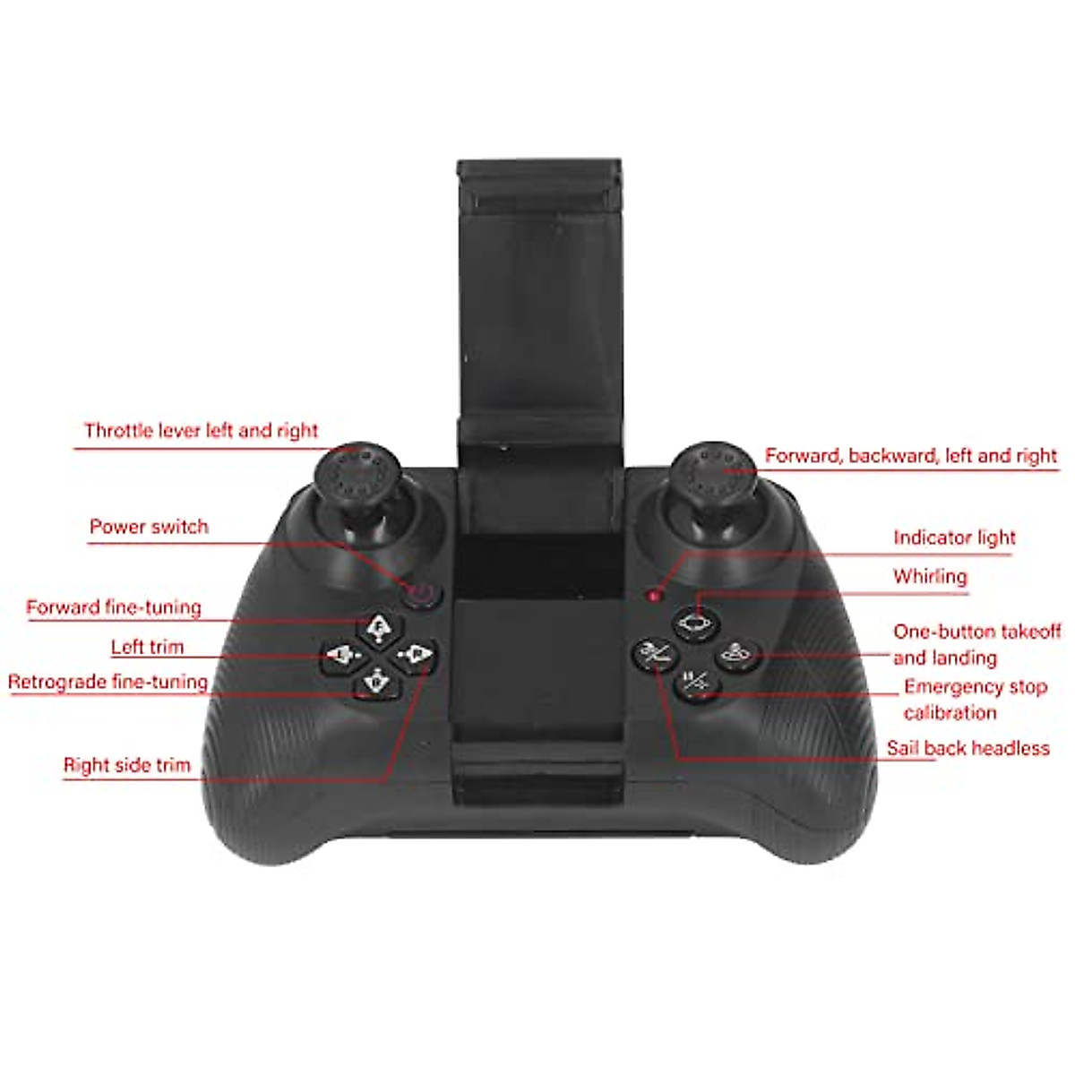 RC Drone, High Drop Resistance Remote Control Plane Colorful LED Lights 2.4GHz Large Signal Range for Christmas Present (3 Batteries)