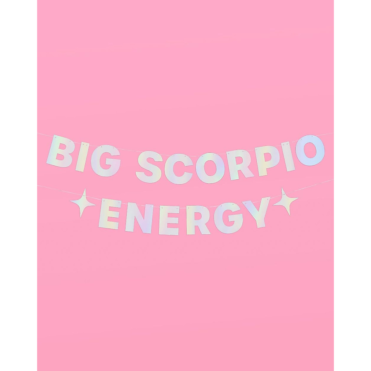 xo, Fetti Big Scorpio Energy Birthday Party Iridescent Foil Banner - 5 Ft. | Zodiac Scorpio, Horoscope, Astrology Bday Party Decorations Gift