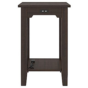 Signature Design by Ashley Camiburg Modern Chair Side End Table with USB Charging Port, Brown