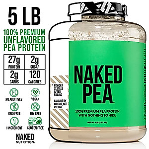 Dairy Free Protein Bundle: 5LB Unflavored Naked Pea and 2LB Naked PB