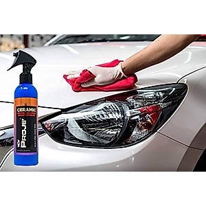 PROJE' Premium Car Care Show Shine - Waterless Wash & Quick Detailer - High Gloss Detail Spray - Enhances Shine of Top Coat Wax or Ceramic Coating - Safe On All Surfaces - 8 fl oz