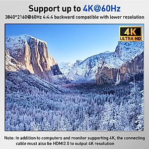 USB 3.0 KVM Switch HDMI 4 Port Support 4K@60Hz 2K@120Hz RGB 4:4:4 Simulation EDID, HDMI USB Switch for 4 Computers Share 1 Monitor and 4 USB 3.0 Ports with Controller, Power Adapter and KVM Cables