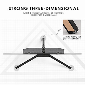 FITUEYES Design Corner TV Stand for 37-65 Inch LED LCD Screens, Tripod Easel TV Stand Modern TV Floor Mount Swivel with Concealed Storage for Bedroom/Living Room, Picasso Series