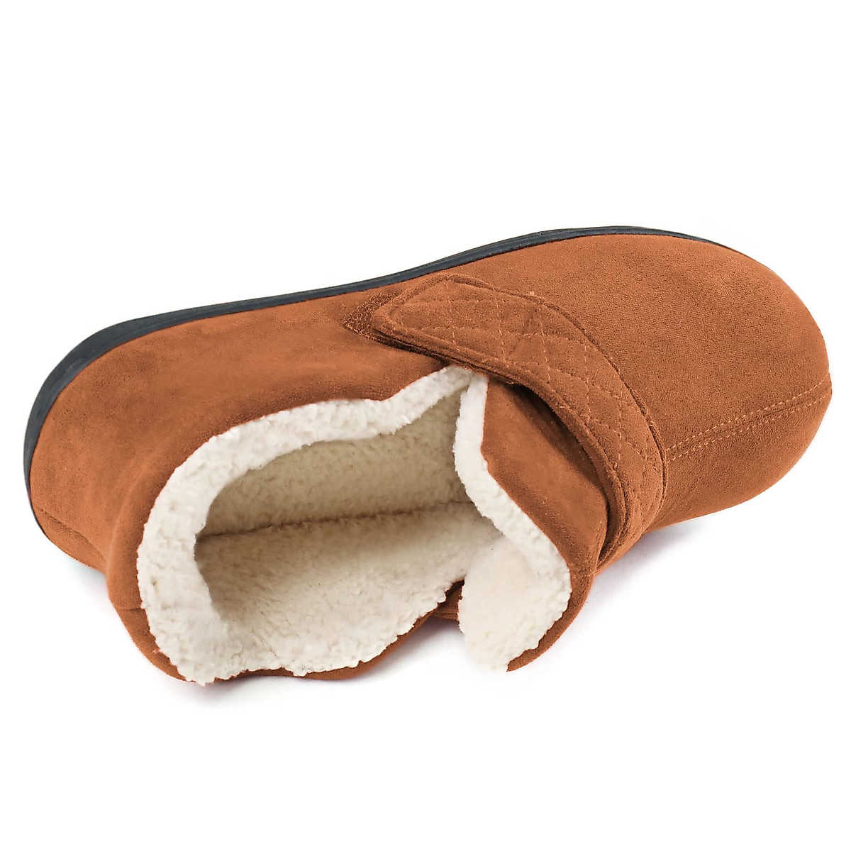 Zizor Women's Ivy Adjustable House Shoes Indoor Outdoor (Camel Tan, Size 8)