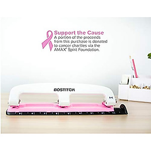 Bostitch EZ Squeeze INCourage 12 Three-Hole Punch, No Jam Technology, AMAX Spirit Foundation