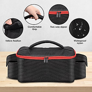 Air Compressor Bag Compatible with Milwaukee M18 Inflator 2848-20,with Pocket for Battery Pack,for 18V 3.0 to 9.0 Ah Battery,Milwaukee Air Compressor Storage Carrying Bag((Box only)