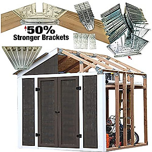 EZBUILDER 50 Structurally Stronger Truss Design Easy Shed Kit Builds 6in - 14in Widths Any Length Storage Barn Shed Garage Playhouse Easy Framing Kit 2x4 Basic Barn Roof Wood NOT Included