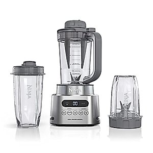 Ninja SS151 TWISTi Blender DUO, High-Speed 1600 WP Smoothie Maker & Nutrient Extractor* 5 Functions Smoothie, Spreads & More, smartTORQUE, 34-oz. Pitcher & (2) To-Go Cups, Gray
