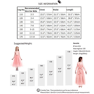 Spring Flower Girl Wedding Bridesmaid 3/4 Sleeves Kids Floral Lace Pageant Communion Princess Dress Prom Evening Dance Gown Hot Pink 7-8 Years