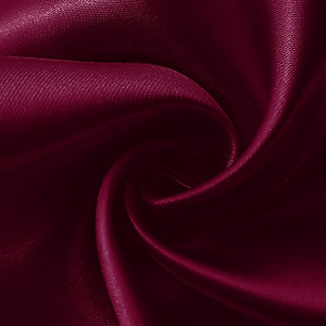 Horbaunal 12 Pack Burgundy Satin Table Runner 12 x 108 Inch, Smooth Table Runners for Wedding Banquets Birthday Party
