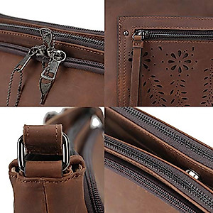 Lady Conceal Concealed Carry Brynlee Distressed Leather Crossbody