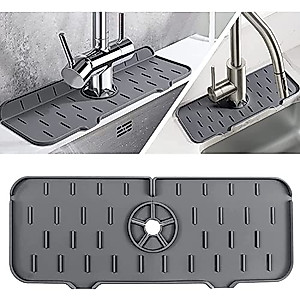 Faucet and counter top water drain., Gray, 36cmX14cmX0.8cm