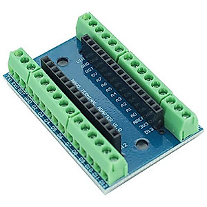 5pcs DEVMO Nano Screw Terminal Adapter Shield Expansion Board Nano V3.0 AVR ATMEGA328P-AU Module Compatible with Ar-duino