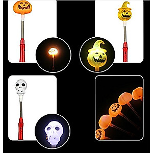 Halloween Pumpkin Flashlight Festival Party Cheer Props 3pcs/Set