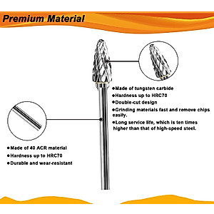 CAROTUPY Tungsten Carbide Burr Set 1/8" Shank，Die Grinder Bits with Sanding Drums and Cutting Wheel Set, 195Pcs Pratical Sanding Bits Kit for Metal, Wood, Plastic, Glass