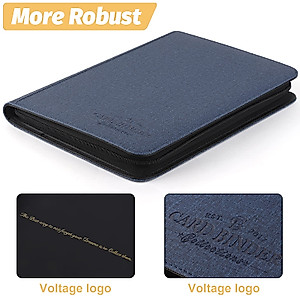 Foalgo Trading Card Binder, Card Collection Binder with 540 Side Loading Pockets, 9 Pocket Album Folder for TGC,MTG, Baseball Cards, Yugioh (Blue)