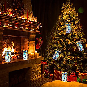 20 Sets Solar Mason Jar Lights 30 LED Fairy Lights with Jar Lid Waterproof Lantern String Lights with 20 Hangers for Outdoor Yard Patio Lawn Garden Wedding Decoration Christmas, Jars Not Included