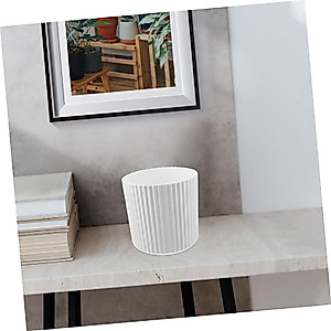 Didiseaon Kitchen Trash Can Bins Garbage Cans for Kitchen Mini Trash Can Bedroom Trash Can Kitchen Table Garbage Container Waste Bin Plastic Small Trash Can Household Simple White