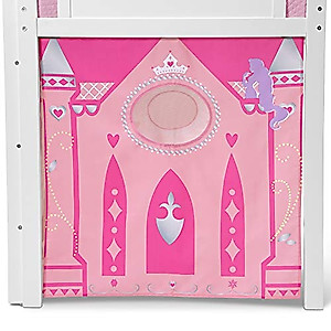 Delta Children Loft Bed Tent Curtain Set for Low Twin, Disney Princess