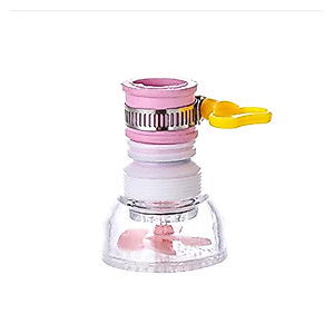 YFlifangting 360 Degree Rotatable Spray Head Tap Durable Faucet Filter Nozzle 3 Modes Kitchen Tap Nozzle Tap Filter Faucet Best (Color : Pink)
