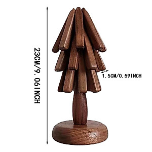 Wooden Tree Trivet Set, 3Pcs Trivets for Hot Dishes, Wooden Trivet Tree, Christmas Tree Shaped Trivet Mats, Christmas Tree Shaped Trivet Mats, Christmas Decor (1PCS)