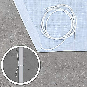 BenefitUSA 10'x20' Carport Replacement Top Cover for Garage Shelter with Cable Ties, White (Frame Not Included)