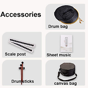 Alloy Steel Tongue Drum, Gong, Panda Drum, Steel Pan Drumm Drum, Drums & Percussion, Handpan Drum, Percussion Instruments,Bronze,12inche13notes