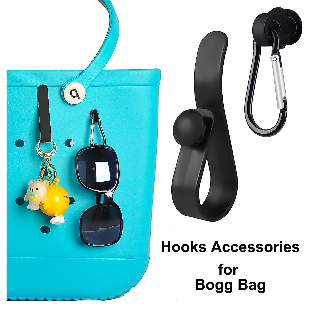 Clear Beach Bag Organizer Compatible with Bogg Bag X Large Size, PVC Insert Divider Liner for XL Bogg Bag Accessories (Clear-Black)