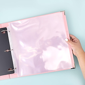 We R Memory Keepers 12x12 Page Protector Sleeve Set Includes 100 Pages, Non-Glare, Compatible with Most 3 Ring Albums, Perfect for Scrapbooking & More