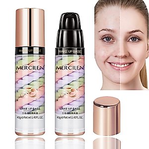 Primer Face Makeup Base, 3 In 1 Isolation Cream Color Corrector, Makeup Primer Skin Tone Correcting and Brightening Primer, Oil Control Moisturizing Face Primer to Hide Wrinkles and Fine Lines