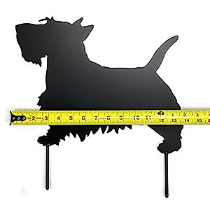 Scottish terrier scotty dog metal art yard stake powder coated black