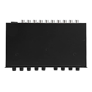 pizarra 5-Band Car Audio Equalizer, Adjustable 5 Bands EQ Car Amplifier Graphic Equalizer with CD/AUX Input Select Switch,Black