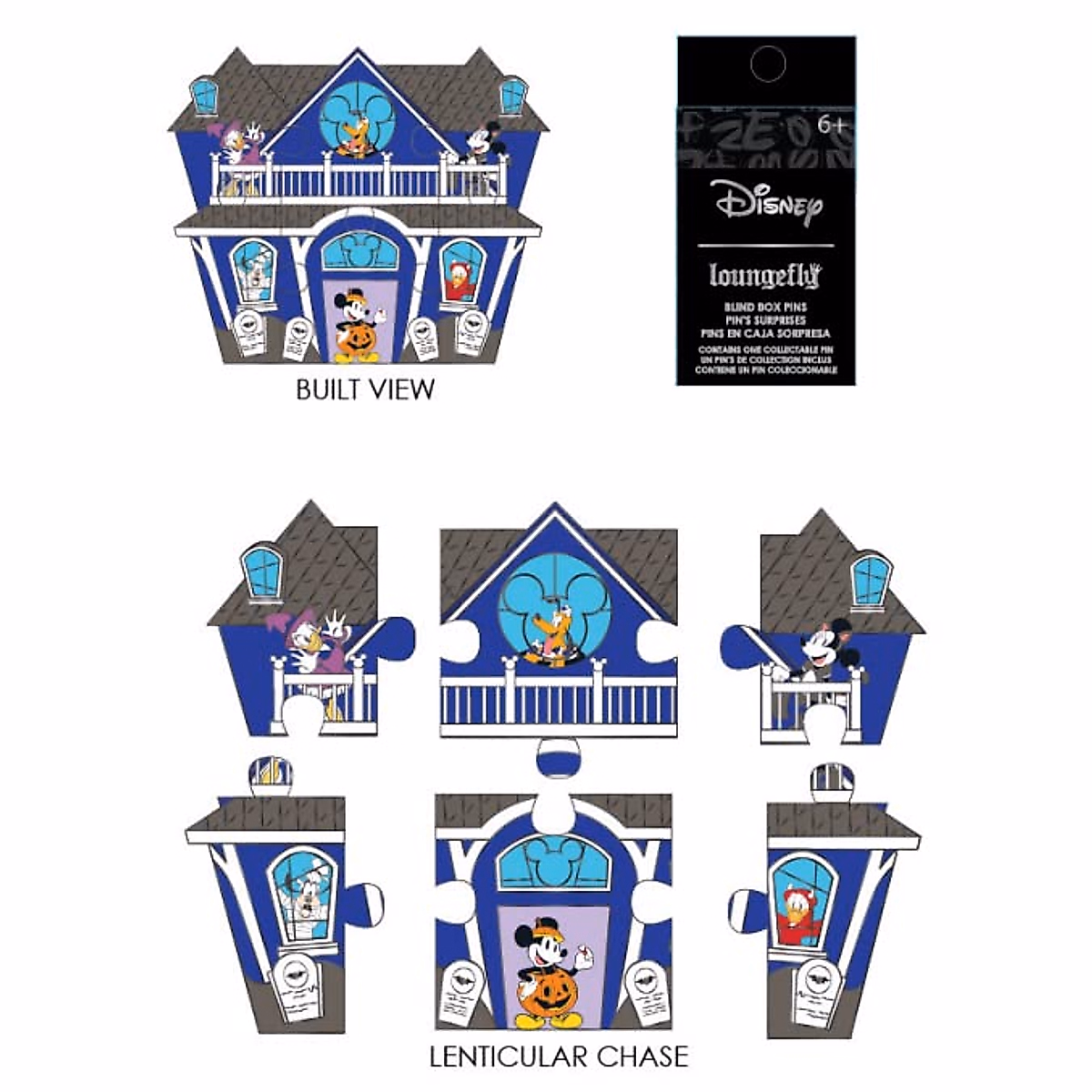 Loungefly Disney Mickey & Friends Haunted House Blind Box Pins [ONE RANDOM PIN]