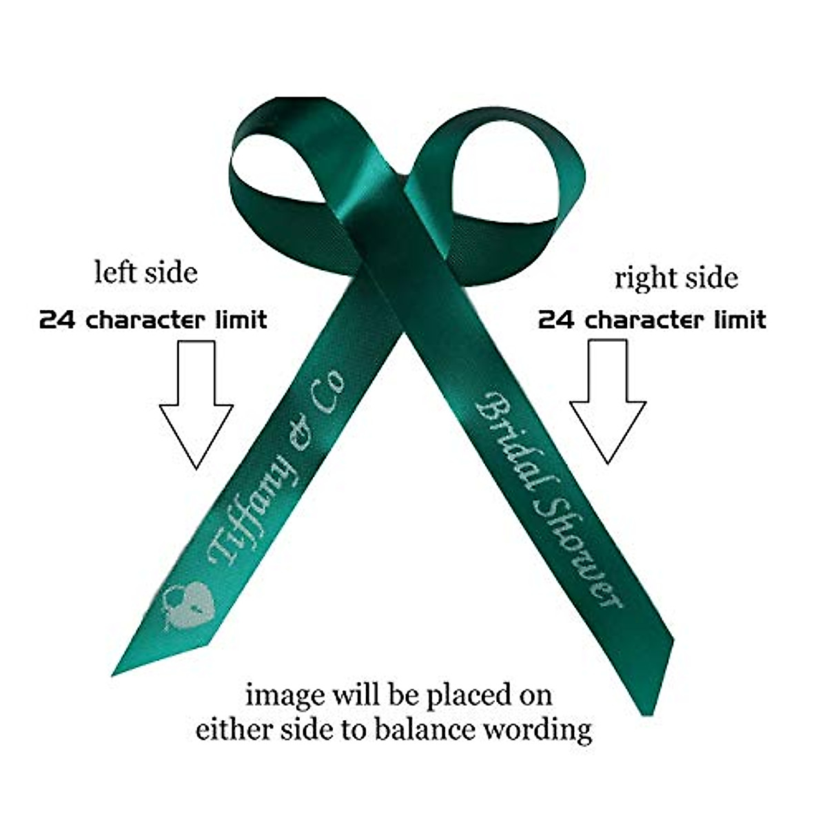 Personalized Ribbons for Bridal Shower Wedding Party Favors or Baby Showers, Fully Assembled - Custom Made Pack of 25